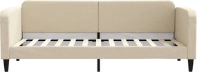 Válenda s přistýlkou a zásuvkami krémová 80 x 200 cm textil 3196851