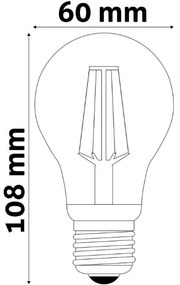 Stmívatelná prémiová retro LED žárovka E27 9W 1055lm teplá, filament, ekv. 75W, 3 roky