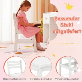 Costway Dětský toaletní stolek s osvětlením Dětský Princess