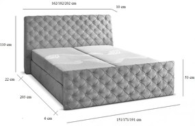 Elegantní čalouněná postel MADRID 160x200 cm Terra 2