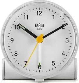 Braun BNC001 bílá / Klasický budík / Analogový / 1x AA baterie