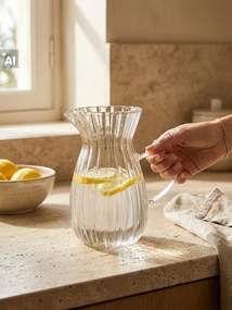 Sinsay - Skleněný džbán s rýhováním - clear
