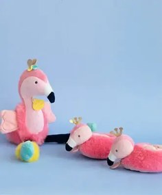 Doudou Dárková sada - Sada prvních botiček plameňák 0-6 měsíců