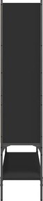 Knihovna černá 102 x 30 x 141,5 cm kompozitní dřevo 3214329