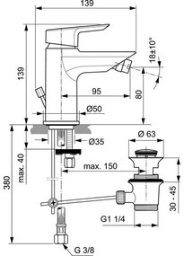 Ideal Standard Tesi Bidetová baterie A6579AA