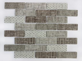 Skleněná mozaika Premium Mosaic brown 26x30 cm mat MOSV98TBR