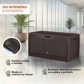 Odkládací box RATO, 310l, 119x48x60cm, hnědá Prosperplast