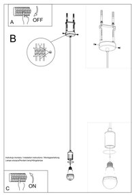 Sollux SL.0152 - Lustr na lanku EDISON 1xE27/60W/230V černá