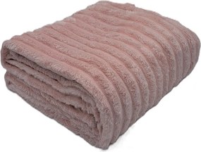 Starorůžová deka 150x200 cm Stripe – My House