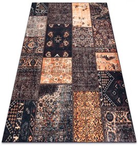Kusový koberec ANTIKA Vhodný k praní patchwork moderní hnědý terakota Rozměr: 120x170 cm