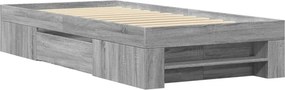 Rám postele šedý sonoma 75 x 190 cm kompozitní dřevo 3295532
