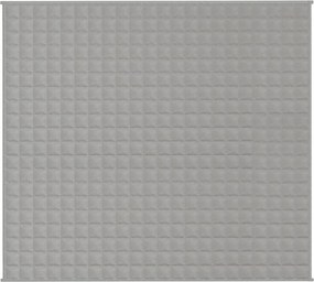 Zátěžová deka šedá 200 x 230 cm 13 kg textil 3154788