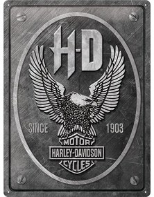 Postershop Plechová cedule:  Harley-Davidson (Metal Eagle) - 40x30 cm