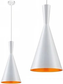Toolight, závěsné stropní svítidlo COSTA B 1xE27, bílá-zlatá, OSW-00117