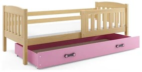 Dětská postel KUBUS s úložným prostorem 80x160 cm - borovice Zelená