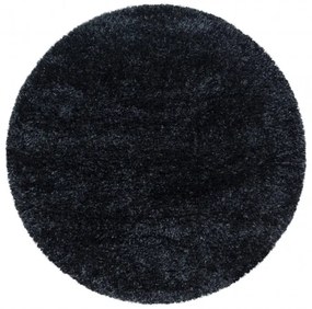 Ayyildiz Kusový koberec BRILLIANT 4200, kulatý, Černá Rozměr koberce: 80 cm KRUH