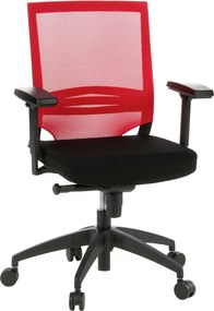 XXXLutz OTOČNÁ ŽIDLE, síťovina, plochá tkanina, červená, černá MID.YOU - Online Only kancelářské židle - 001918007704