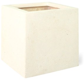 Polystone Square květináč Creme Rozměry: 18 cm šířka x 18 cm hloubka x 18 cm výška