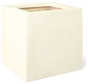 Polystone Square květináč Creme Rozměry: 30 cm šířka x 30 cm hloubka x 30 cm výška