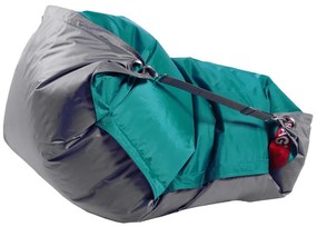 Beanbag Sedací vak 189x140 duo sea green - gray