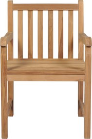 Zahradní židle 2 ks zelené podušky masivní teak 3062750