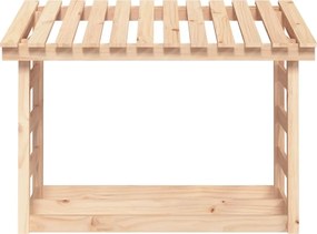 vidaXL Stojan na dřevo 108x64,5x78 cm masivní borovice [822445] Barva: Bílá