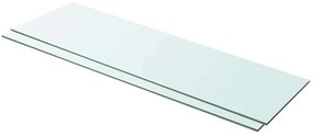 Policové desky 2 ks sklo čiré 100 x 30 cm 3051586