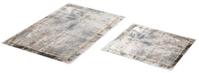 Šedo-hnědé koupelnové předložky v sadě 2 ks 60x100 cm – Foutastic