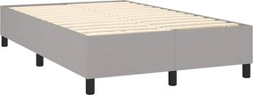 Box spring postel s matrací a LED světle šedá 120x200 cm textil 3134781