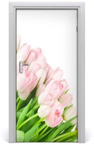 Fototapeta na dveře Růžové tulipány 85x205 cm