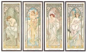 Mucha, Alphonse Marie - Obrazová reprodukce The Times of the Day; Les heures du jour , 1899, (40 x 24.6 cm)