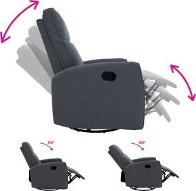 Relaxační otočné křeslo, šedá, MEKENZI