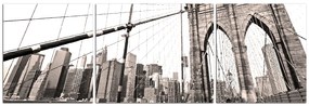 Obraz na plátně - Manhattan Bridge - panoráma 5925C (120x40 cm)