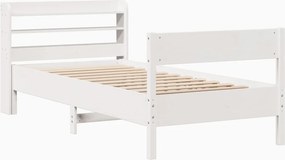 Postel bez matrace bílá 75 x 190 cm masivní borovice 3306952