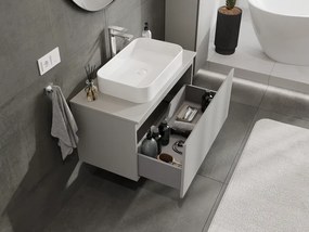 Mexen Orio, koupelnová skříňka 90 cm, 1 zásuvka, šedá matná, 91A10-09047-1-BF62