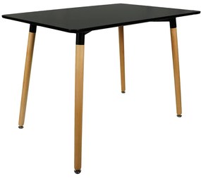 Černý jídelní stůl BERGEN 140x80 cm