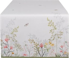 Bavlněný běhoun na stůl s lučními květy Wildflower Fields - 50*140 cm