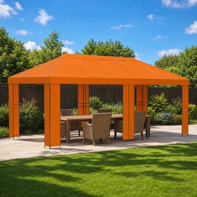 Zahradní altán 6 x 3 m Oranžová Polyester a ocel 190 gsm 3376015