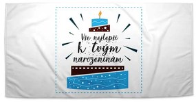 Sablio Ručník Vše nejlepší k tvým narozeninám - 70x140 cm