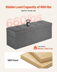 Skládací úložný taburet VEVOR, 540 × 345 × 345 mm – 1100 × 380 × 380 mm