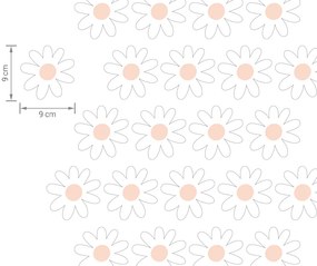 Nástěnné samolepky SEDMIKRÁSKY do dětského pokoje BÍLÉ