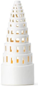Bílý keramický vánoční svícen Kähler Design Lighthouse, ø 9 cm
