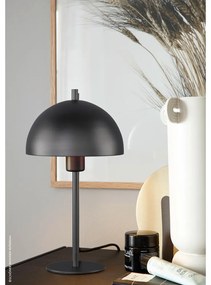 Černá stolní lampa s kovovým stínidlem (výška 33,5 cm) Kia – Fischer &amp; Honsel