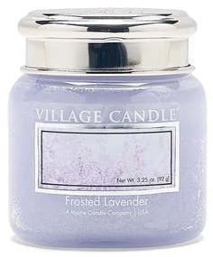 VILLAGE CANDLE Svíčka Village Candle - Frosted Lavender 92 g, fialová barva, sklo, vosk