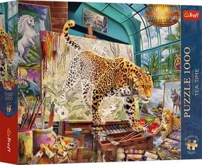 TREFL Puzzle Premium Plus Tea Time: Leopardi v malířském ateliéru / 10