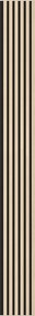 Mexen Lam-F, akustické stěnové lamely 275 × 30 cm, plstěný podklad 8 mm, technická dýha, dub pískový, S105-275307-3015-001