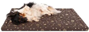 Nepromokavá matrace pro psy 60x70 HNĚDÁ se vzorem 5cm pěna