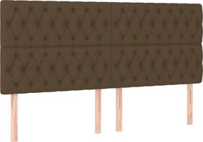 Box spring postel s matrací tmavě hnědá 200x200 cm textil 3137424