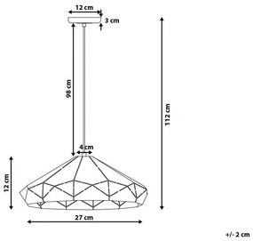 Černá závěsná lampa NEVOLA Beliani