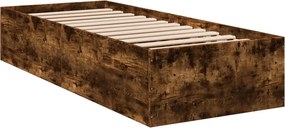 Rám postele kouřový dub 90 x 190 cm kompozitní dřevo 3281067
